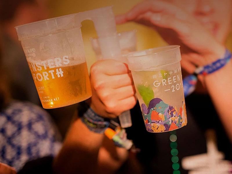 Reusable Plastic Cups Hire For Festivals & Events | Blue Sky